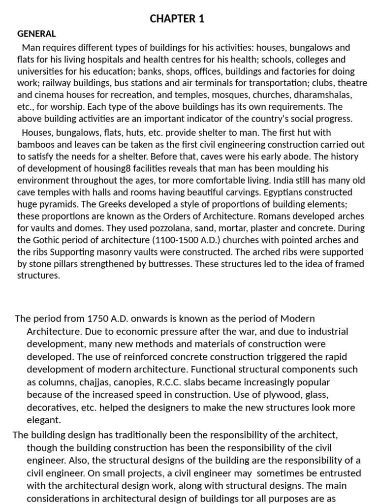 Introduction, Load Bearing & Frame STR and Basic Building Elements ...