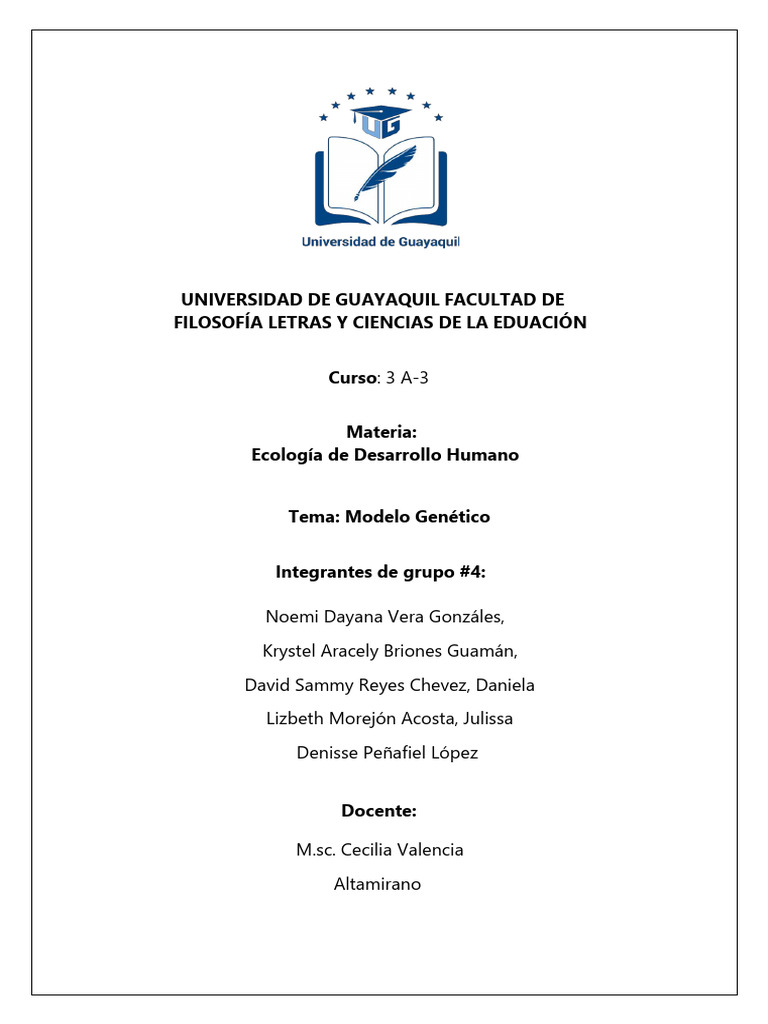 Modelo Genético | PDF | Adn | Genética