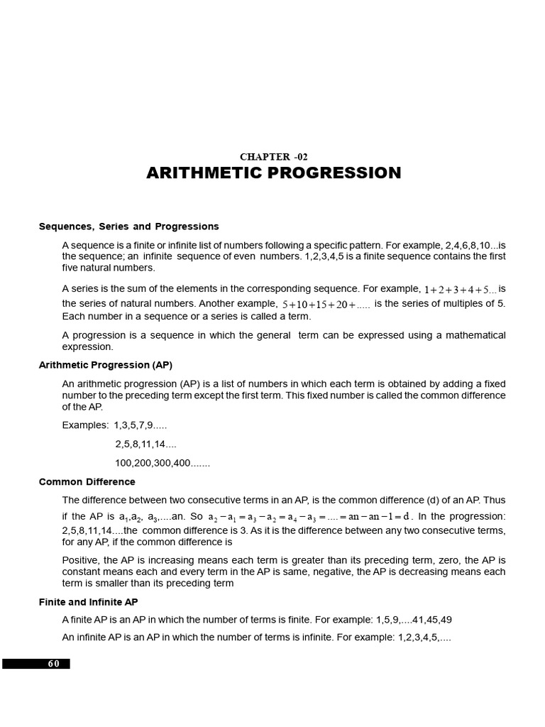 Arithmetic Progressions [CN] (1) | PDF | Sequence | Numbers