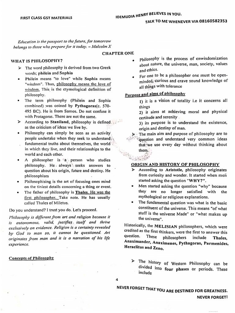 GST112 Philosophy and Logic | PDF