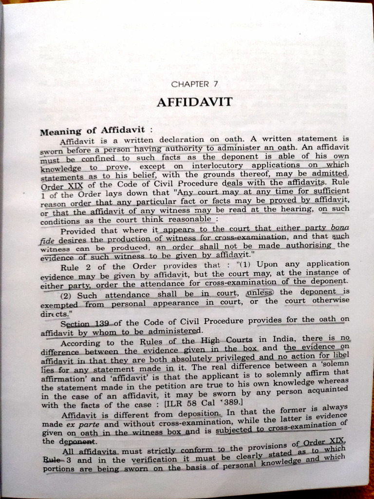 Affidavit, Writ | PDF