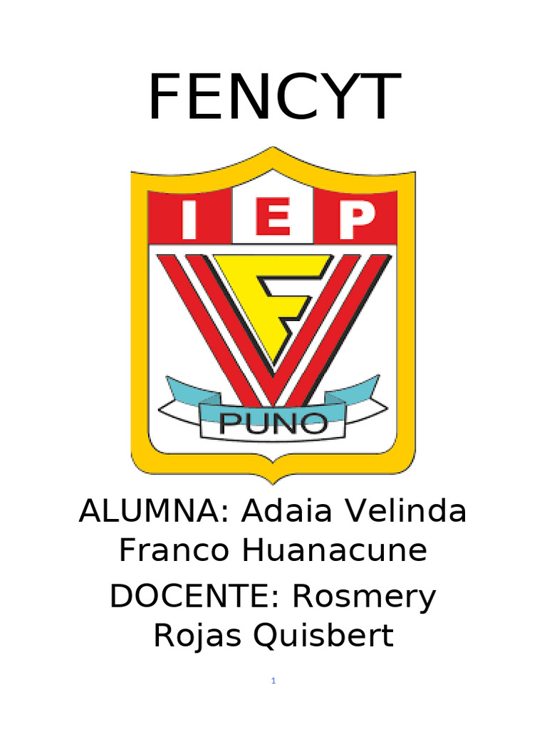 FENCYT | PDF | Incienso | Agua