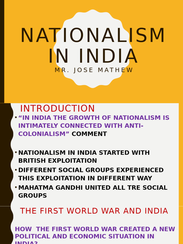 Nationalism and Gandhi's Role in India | PDF | Mahatma Gandhi | Indian ...