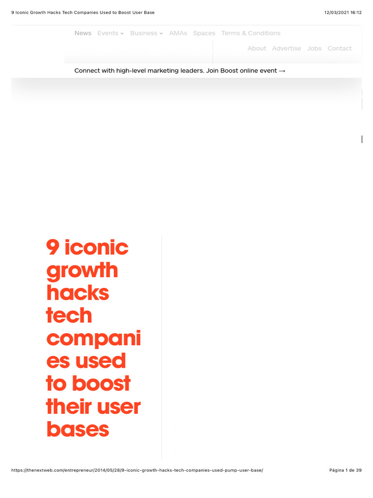 9 Iconic Growth Hacks Tech Companies Used To Boost User Base | PDF ...