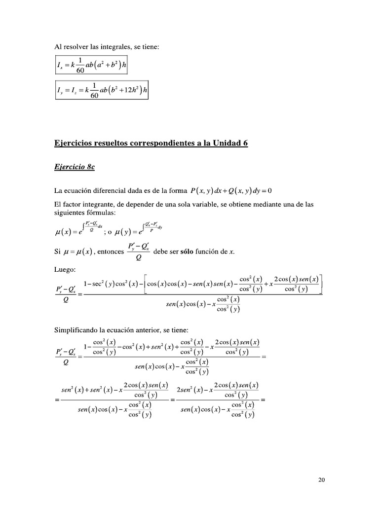 Opcional-Ej Factor Integrante | PDF