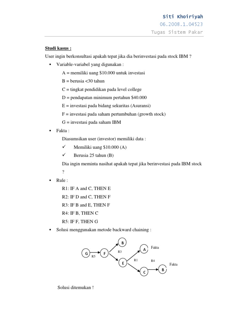 Sistem Pakar Forward Chaining | PDF