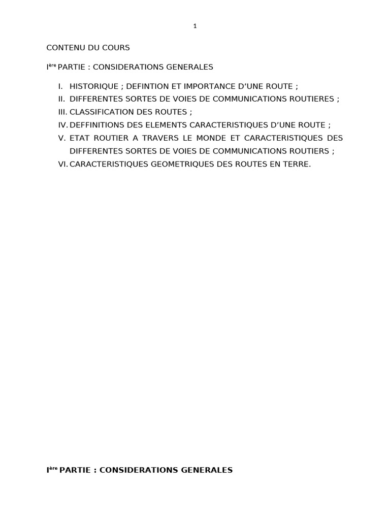 Classification des types de routes | PDF | Route | Autoroute