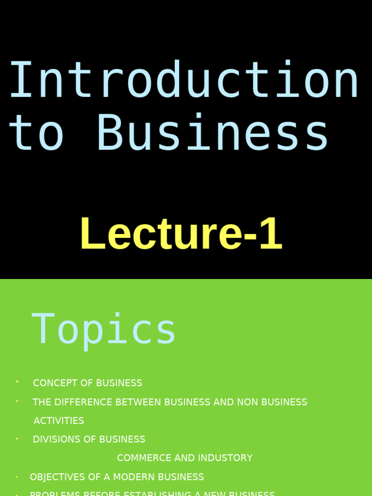 1 introduction to business | PDF | Business | Commerce
