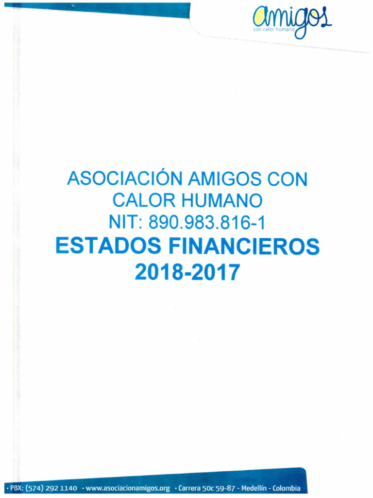 Estados Financieros 2018-2017 | PDF | normas internacionales de INFORMACION FINANCIERA ...