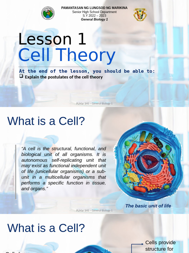 1Q L1 Cell-Theory | PDF | Life Sciences | Biology