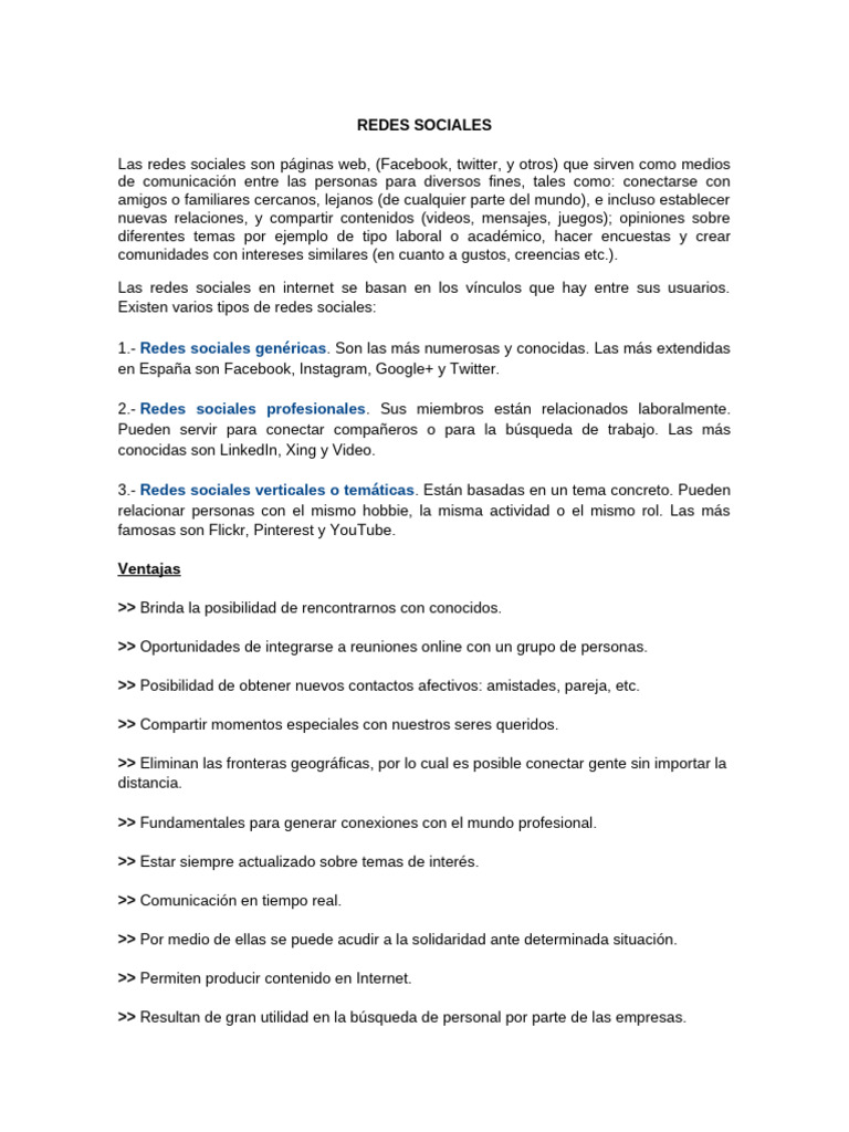 Redes Sociales | PDF | Facebook | Servicio de redes sociales