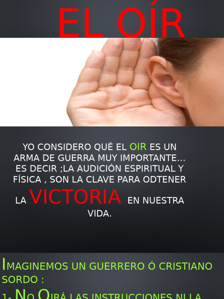 El Oir | PDF | Fe | Creencia religiosa y doctrina