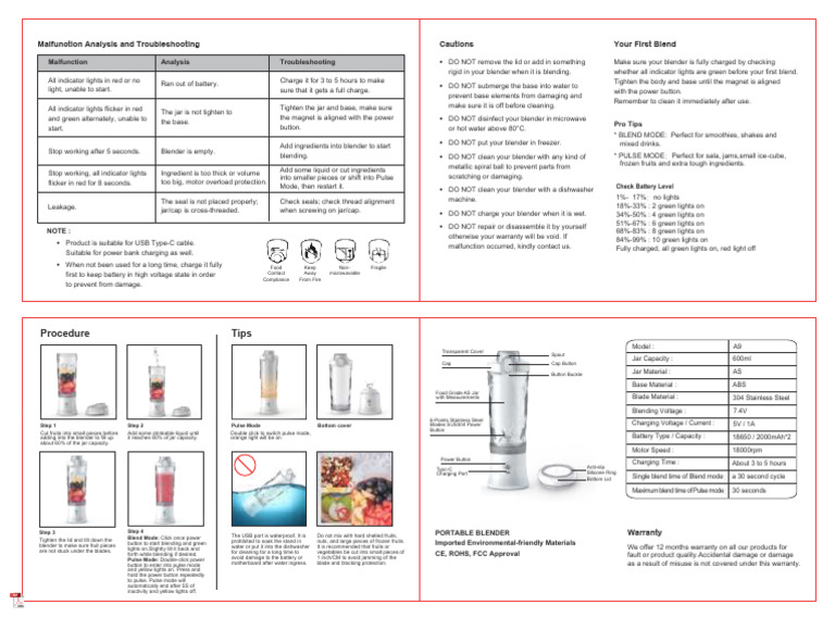 Optim | PDF | Blender | Battery Charger