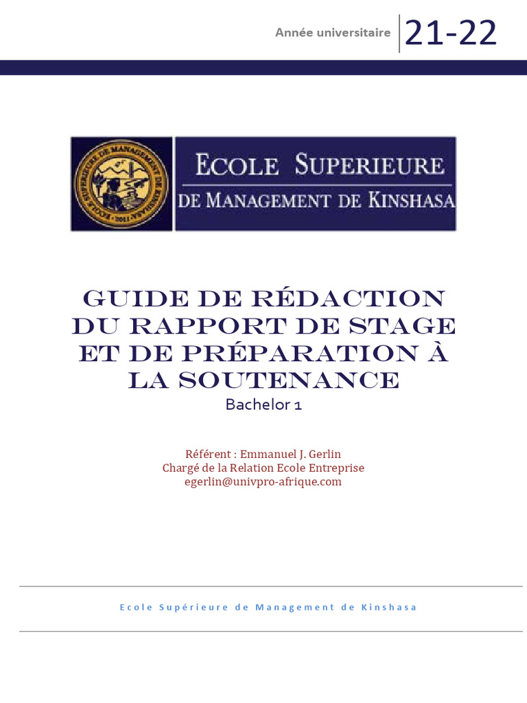 Guide de soutenance Bachelor 1 | PDF | Expérience | Microsoft Word