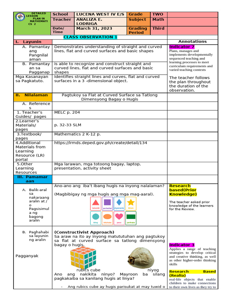Co1 Math q3w7 March 31 2023 | PDF