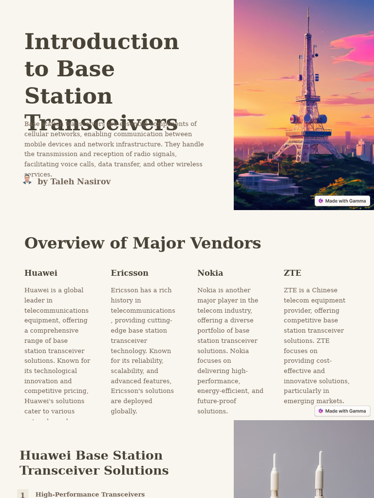 Introduction To Base Station Transceivers | PDF | Cellular Network ...
