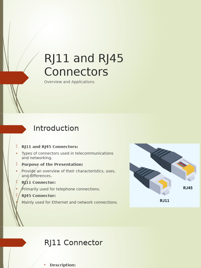 RJ11, RJ45 | PDF | Computer Network | Local Area Network