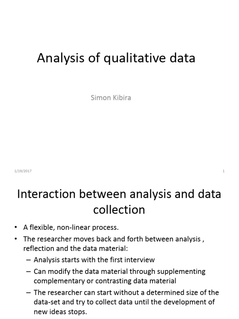 Analysis of Qualitative Data | PDF | Qualitative Research | Theory