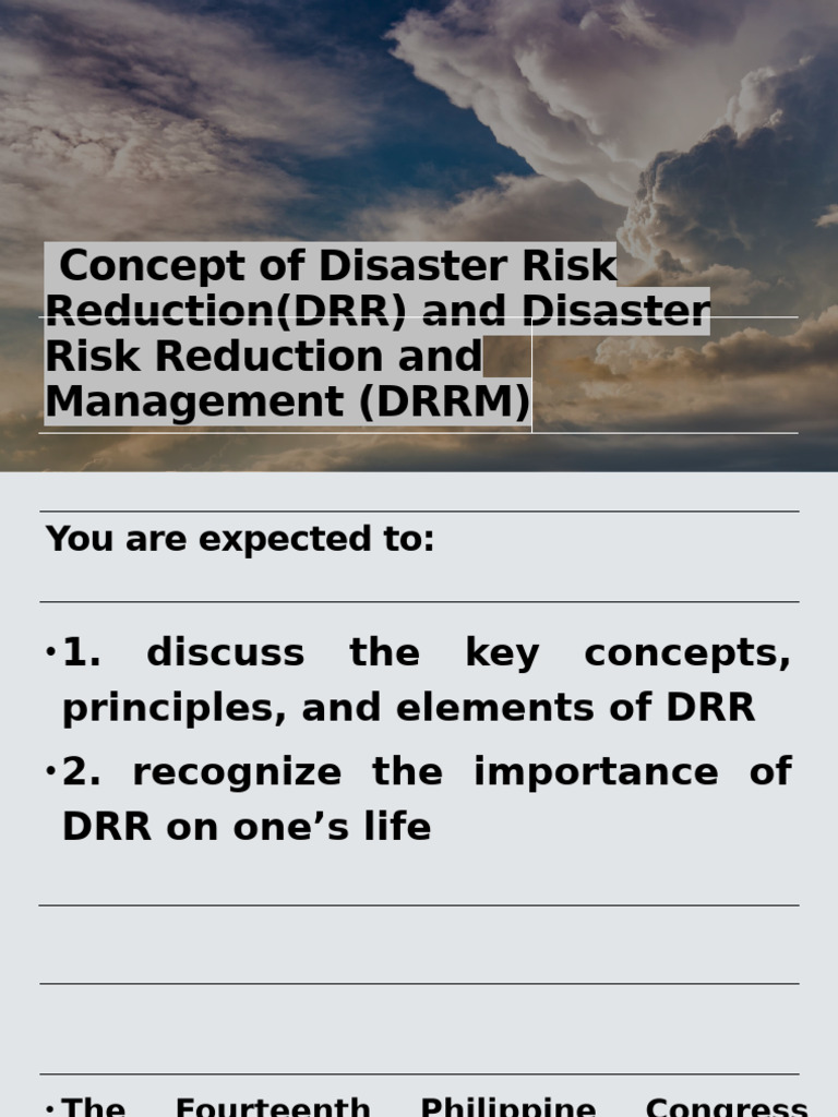 Understanding Disaster Risk Reduction Concepts | PDF | Emergency ...