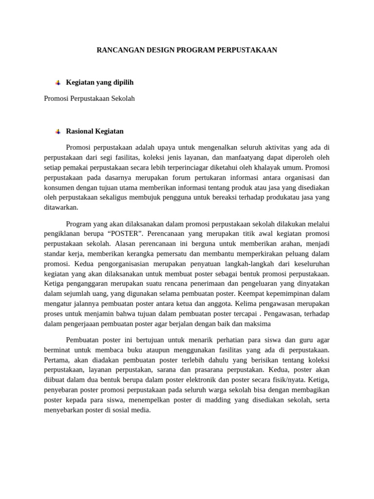 Rancangan Design Program Perpustakaan Kel 4 | PDF