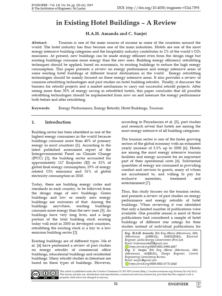 Energy Efficiency in Hotel Retrofitting | PDF | Efficient Energy Use ...