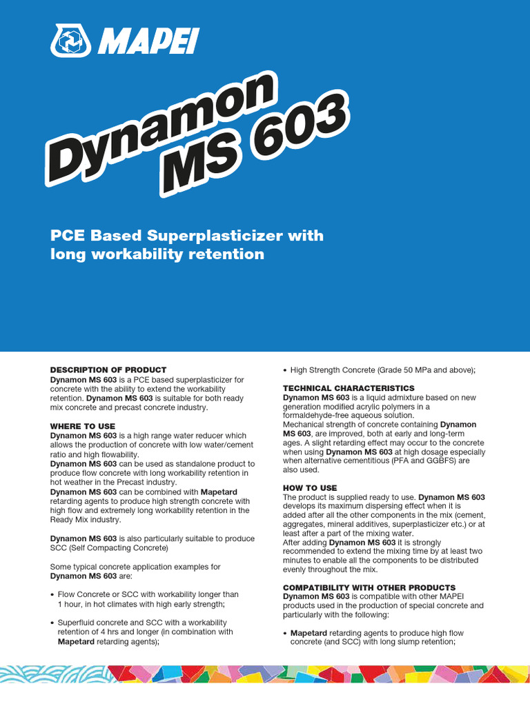 Dynamon MS603 | PDF | Concrete | Civil Engineering