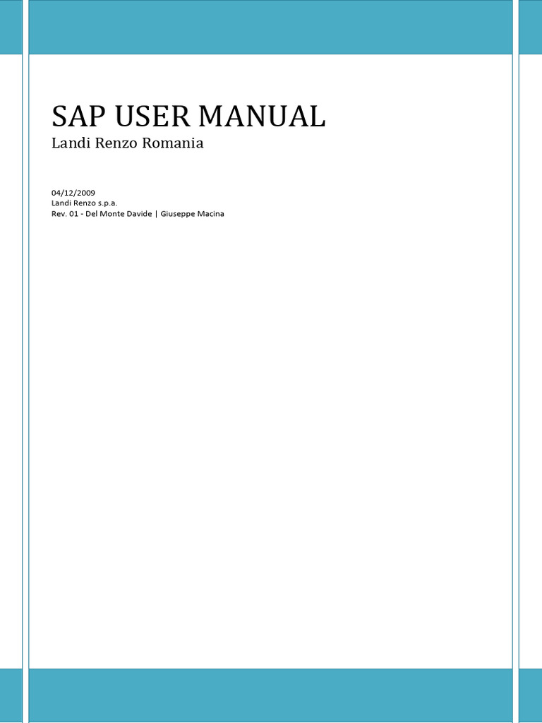 Sap User Manual | PDF | Prices | Logistics