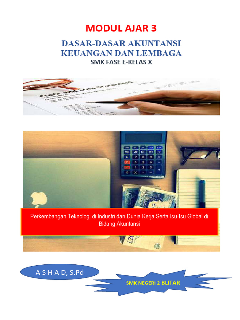 55 ASHAD, S.PD - MA-DASAR-DASAR AKUNTANSI KEUANGAN DAN LEMBAGA - Elemen 3 | PDF