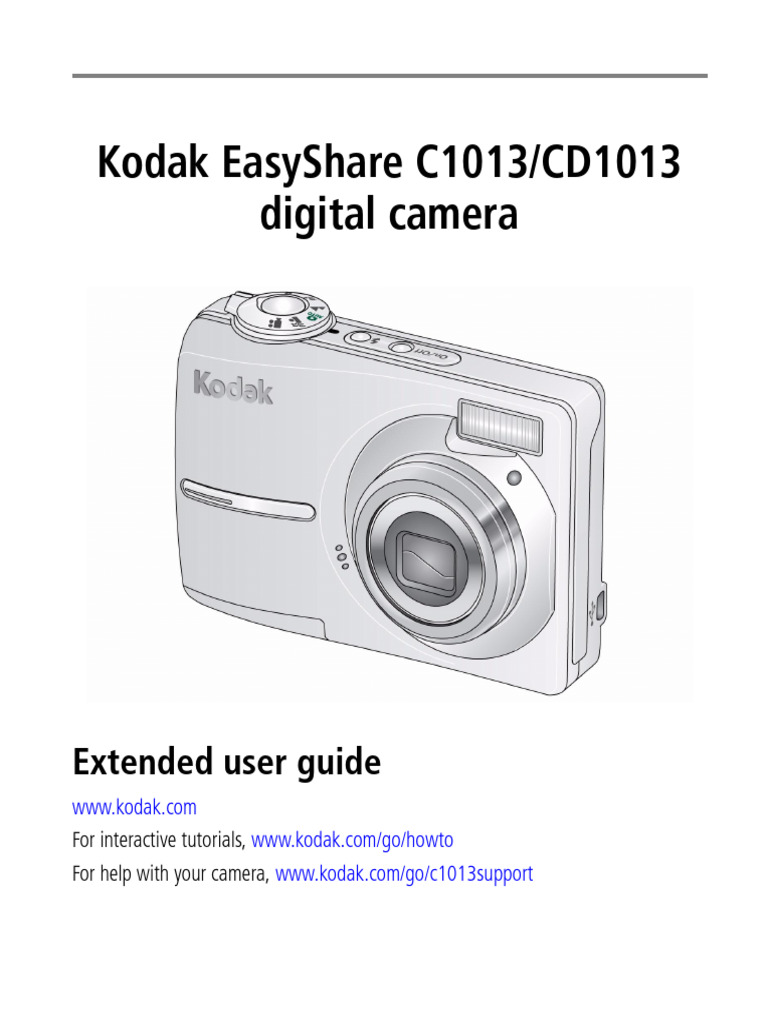 Kodak EasyShare C1013 User Guide | PDF | Camera | Flash (Photography)