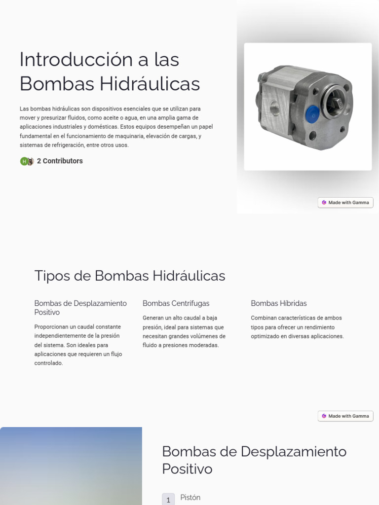 Introduccion A Las Bombas Hidraulicas | PDF | Bomba | Engranaje