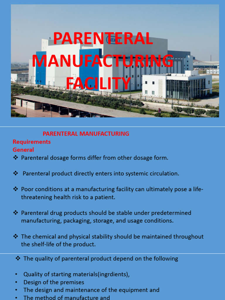 Zamann Pharma Parenteral Facilities 1712665461 | PDF | Water Purification | Disinfectant