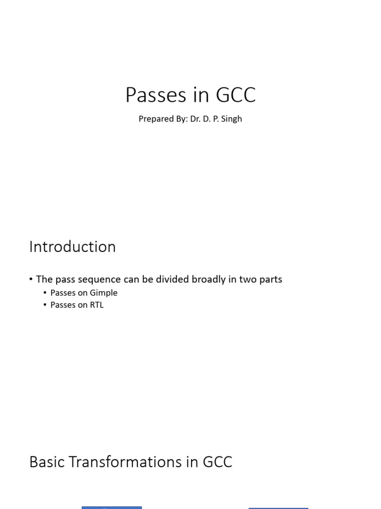 L6 Passes in GCC | PDF | Computing | Software Engineering