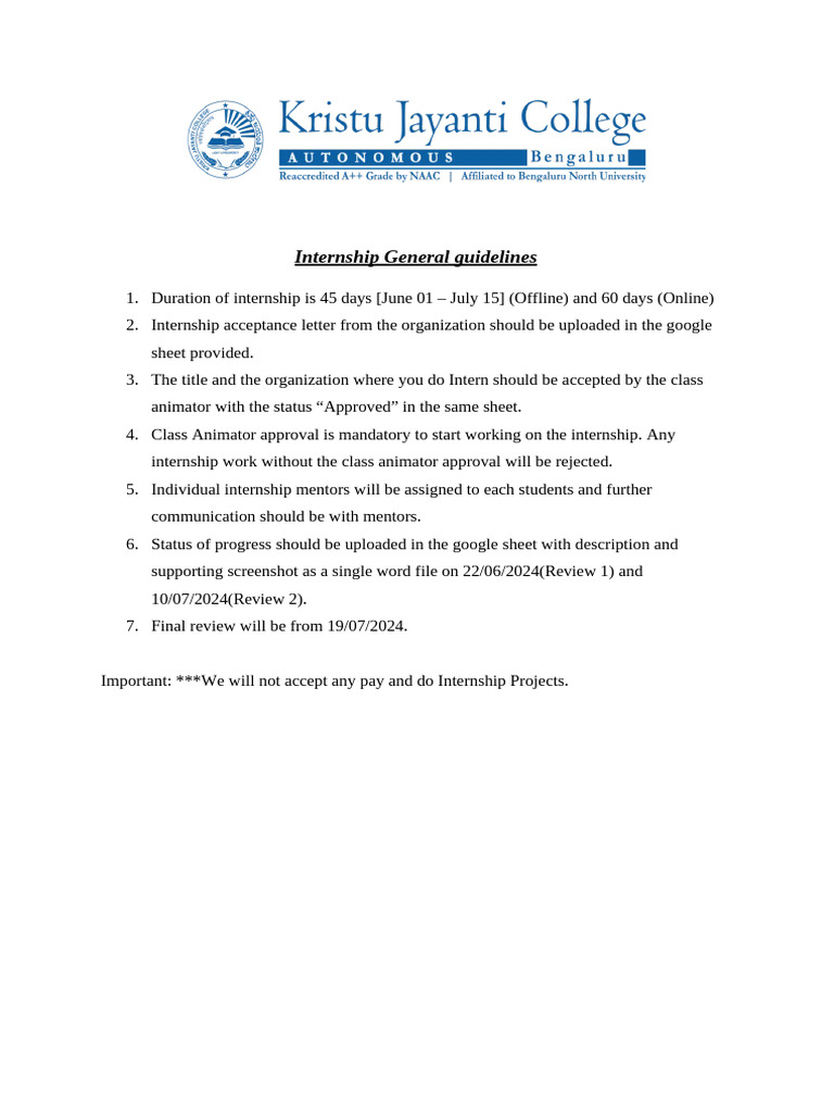 Internship Report Format for Submission Final | PDF | Mentorship | Learning