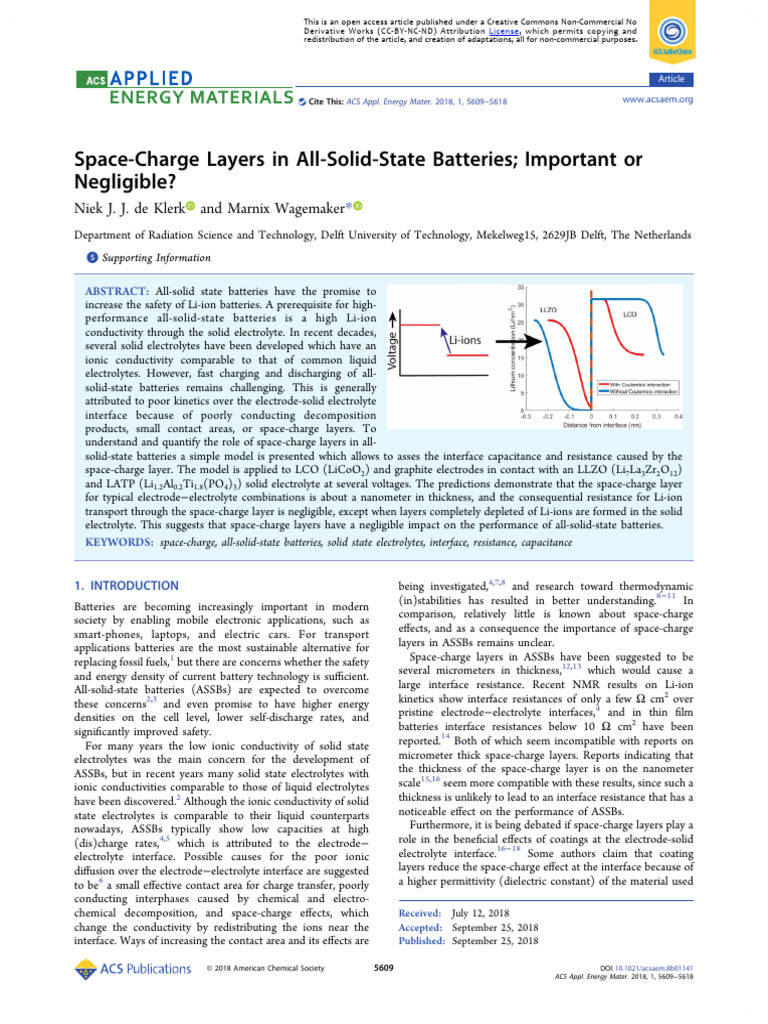 Space-Charge Layers in All-Solid-State Batteries Important or ...