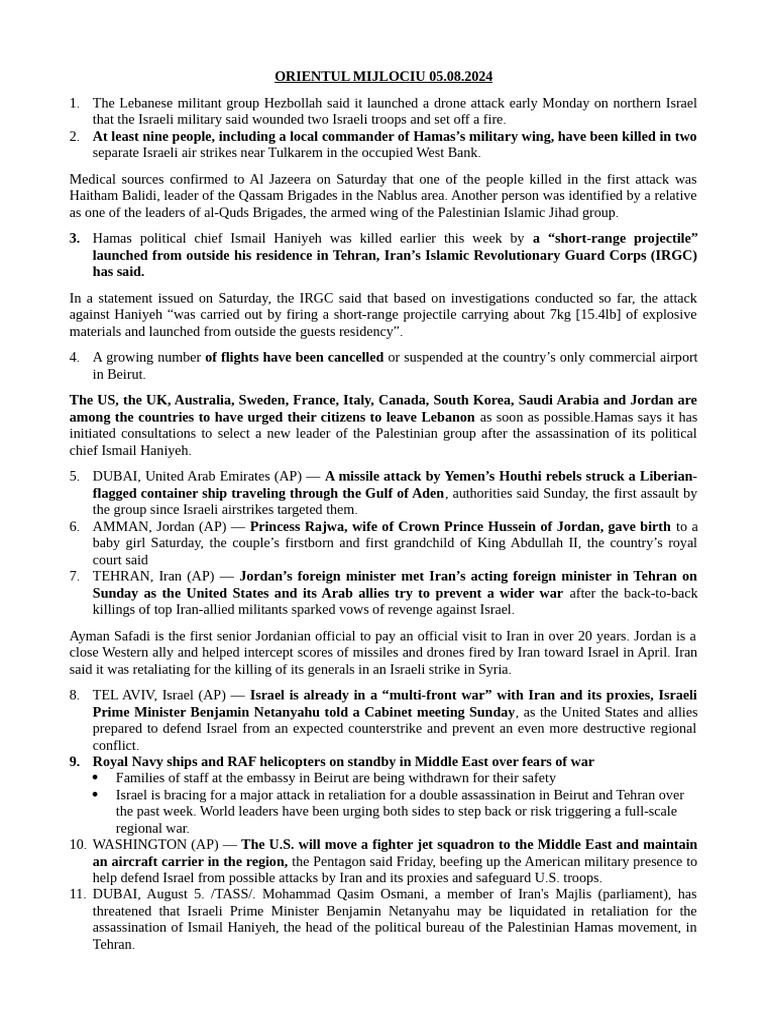 05 08 2024 | PDF | Hamas | Israel 05 08 2024 | PDF | Hamas | Israel