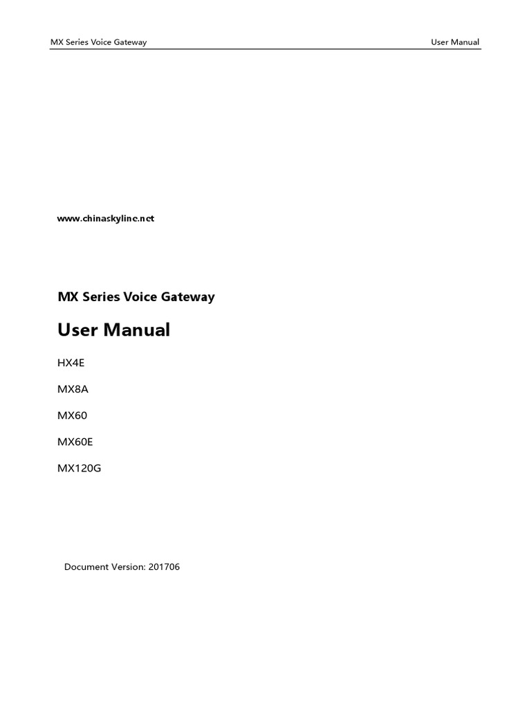 MX User Manual | PDF | Session Initiation Protocol | Graphical User ...