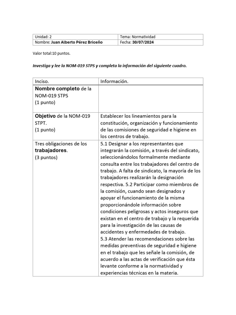 Nom-019 STPS | PDF | Bienestar | Gobierno