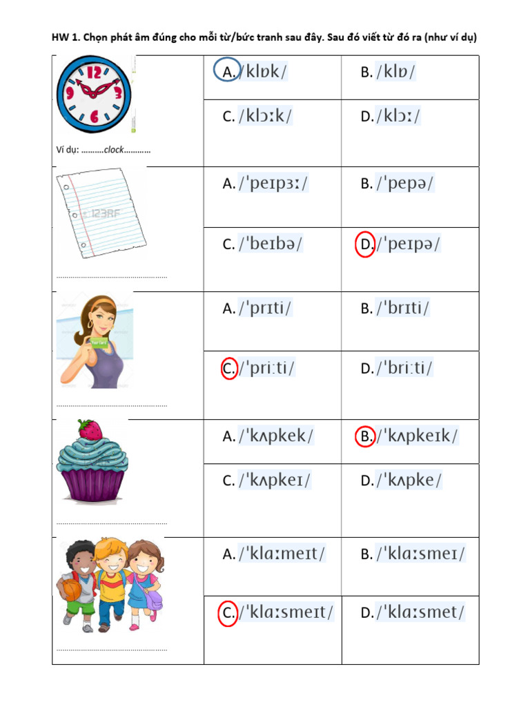 Consonants (Homework) | PDF