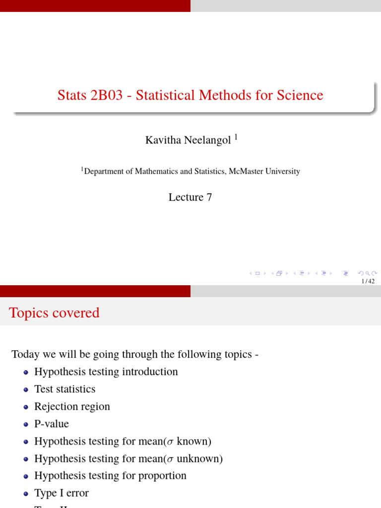 Lecture 7 With Solutions1 Pdf Statistical Hypothesis Testing Type I And Type Ii Errors