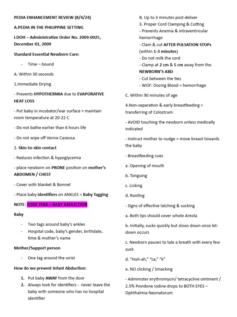 Handouts Pedia Day 1 Mr. Dulay 2024 | PDF | Anatomical Terms Of Motion ...