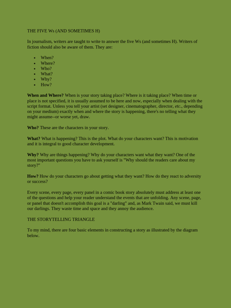 THE FIVE Ws | PDF | Spider Man | Sophocles