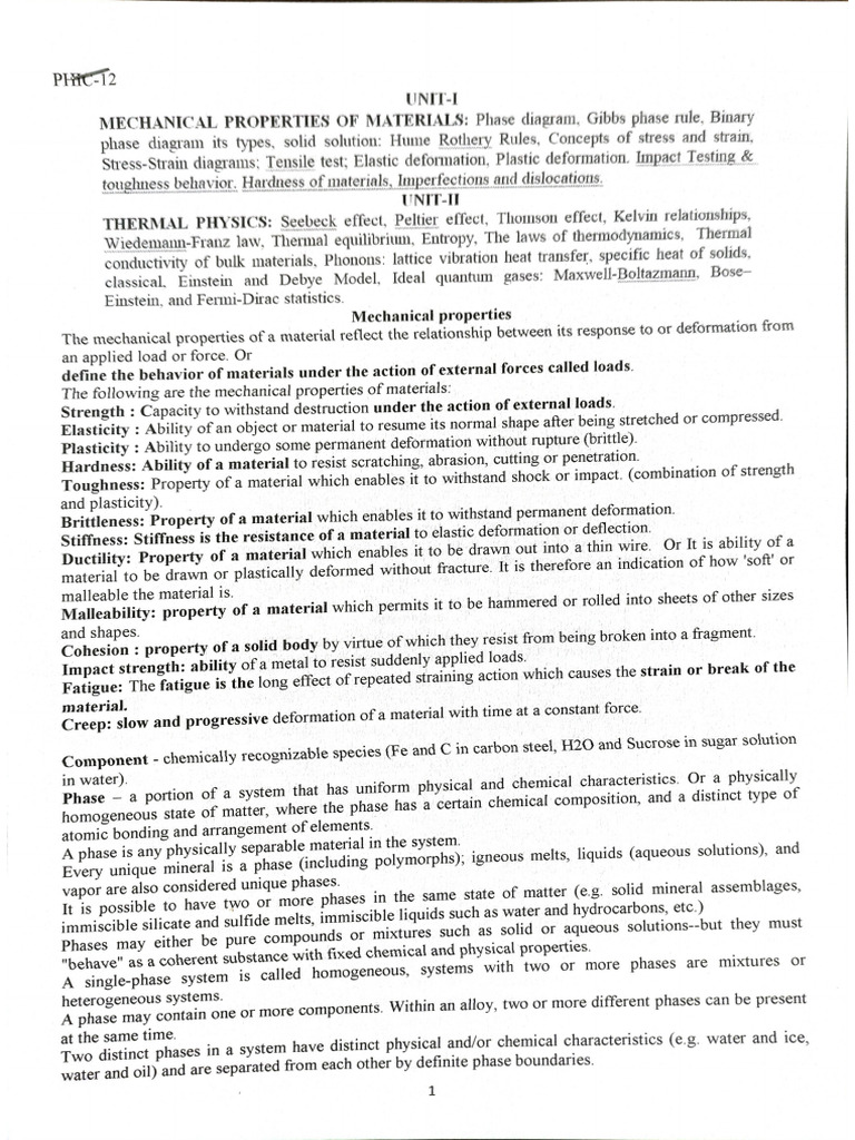 Physics Theory - 1 | PDF