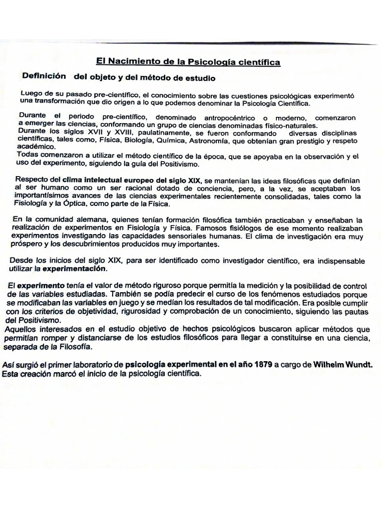 La Psicologia Como Ciencia | PDF
