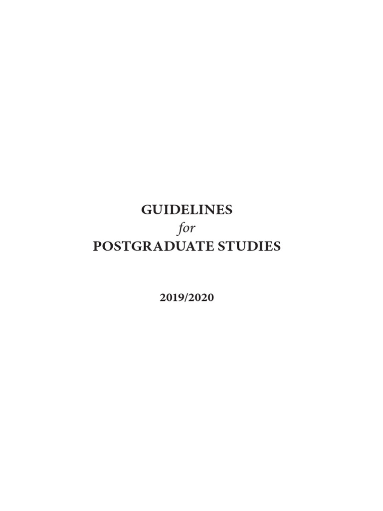 Postgraduate-Brochure-2019-2020 | PDF | Postgraduate Education | Thesis
