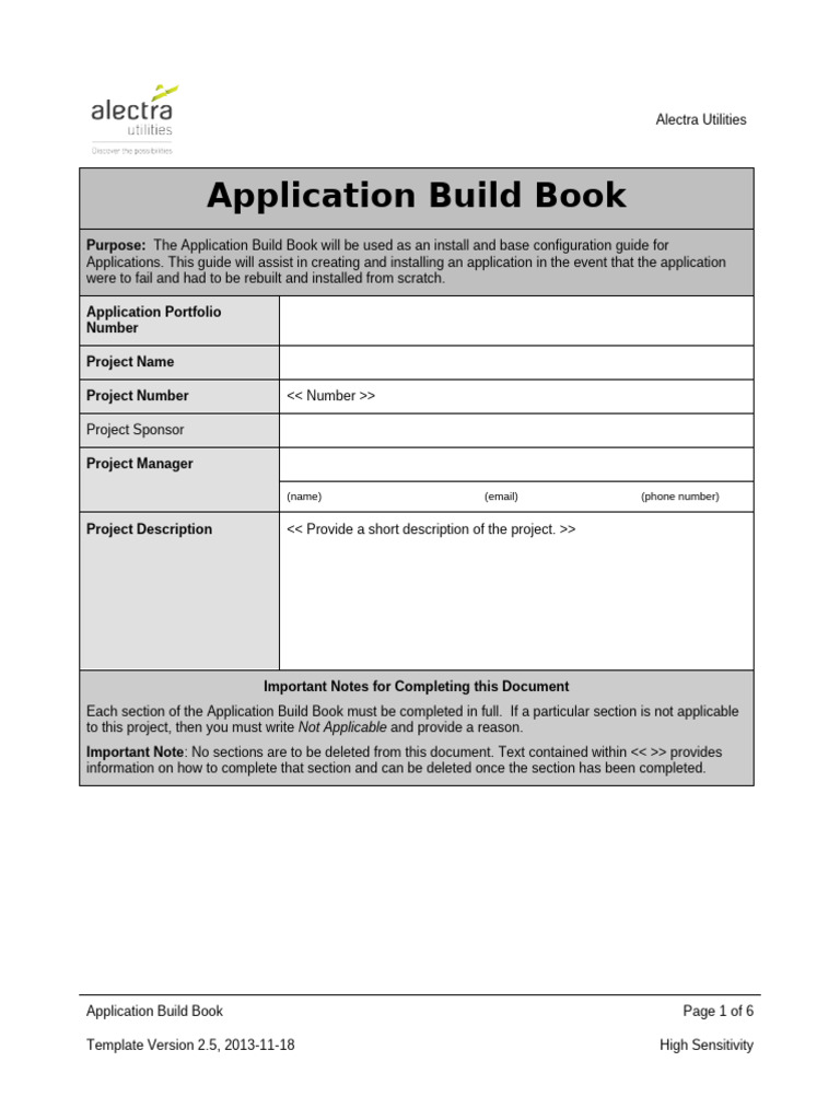 Application Build Book Template | PDF | Application Software | Computer ...