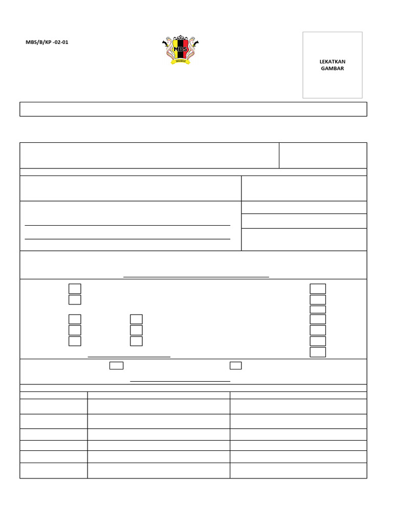 Borang Penolong Pegawai Tadbir Gred N29 | PDF