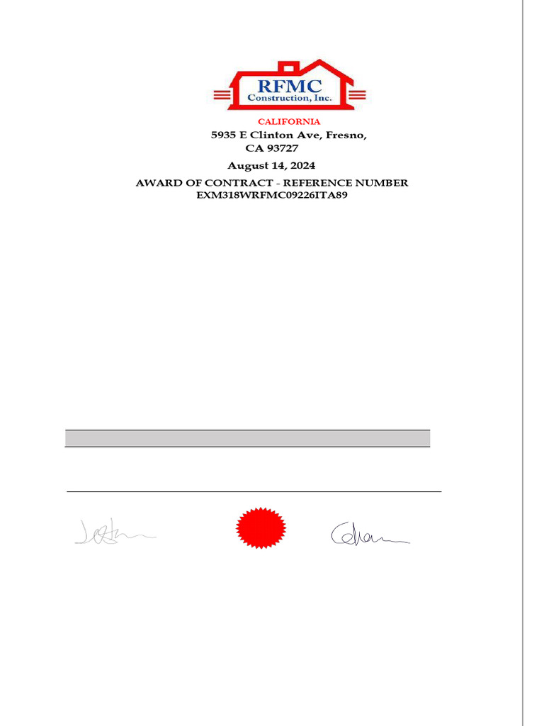 Contract Award - Bryan | PDF