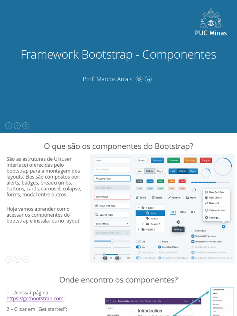 006-Framework Bootstrap Componentes | PDF | Bootstrap (estrutura de ...