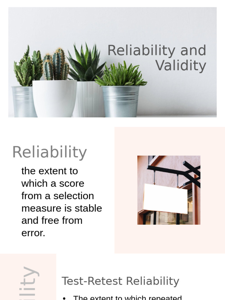 Understanding Reliability and Validity | PDF | Validity (Statistics) | Statistical Analysis