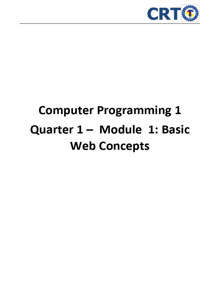 Ict 02 Css q1 Module 1 Basic Web Concepts | PDF | World Wide Web | Internet & Web